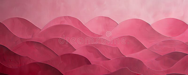 Rich Pink Background Featuring Pattern Overlapping Waves Adding Stock ...