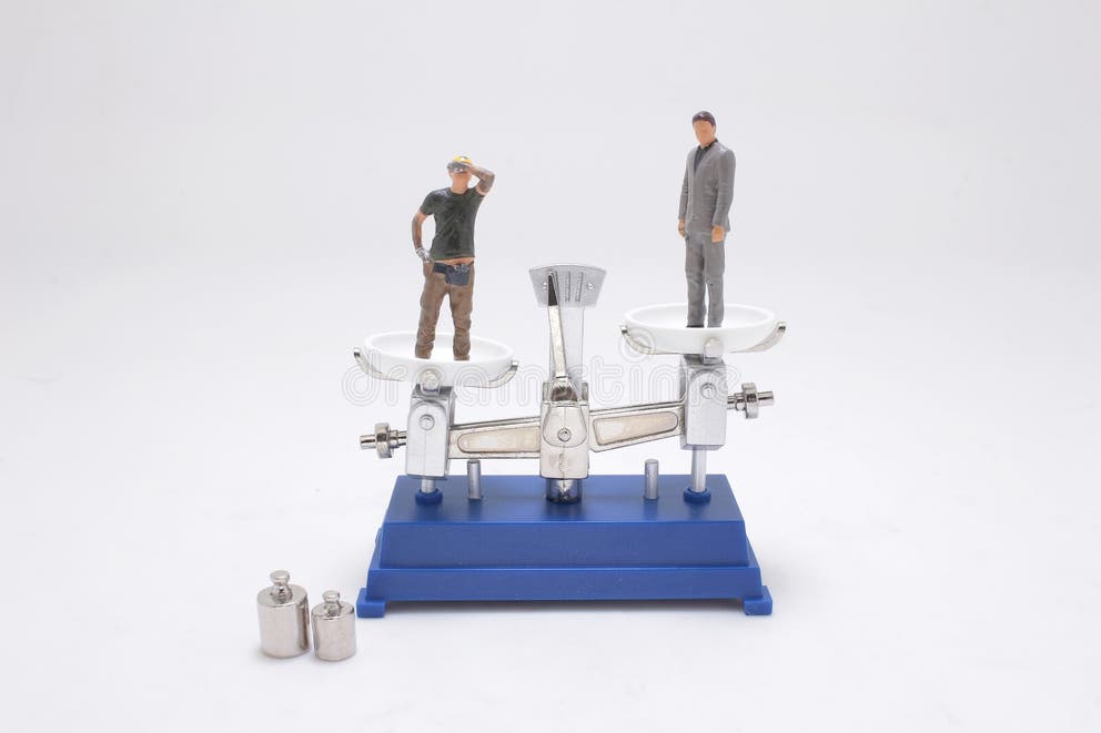 Rich and Poor Men Comparison on Balance Scale Stock Photo - Image of ...