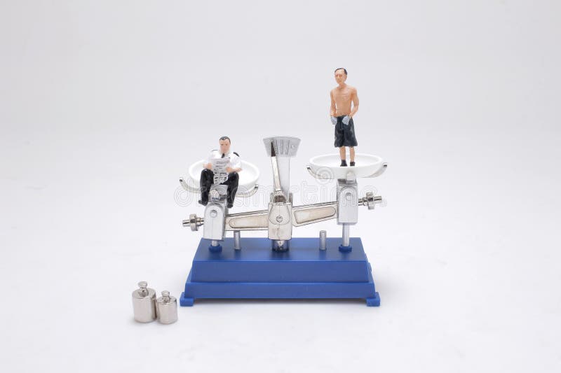 Rich and Poor Men Comparison on Balance Scale Stock Image - Image of ...