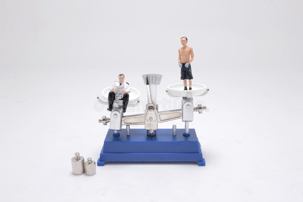 Rich and Poor Men Comparison on Balance Scale Stock Image - Image of ...