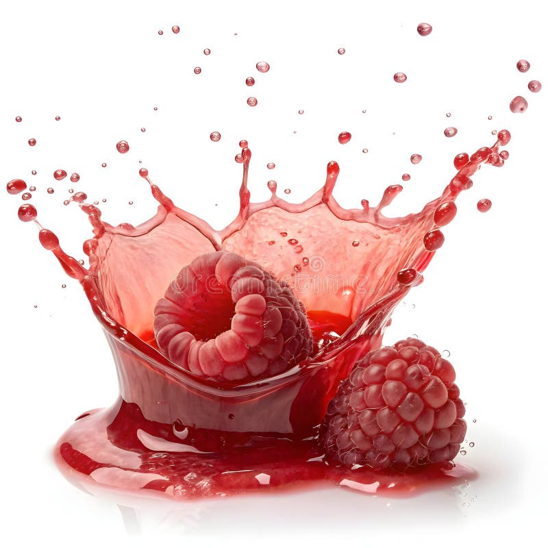 Rich Raspberry Juice Splash Stock Illustration - Illustration of splash ...