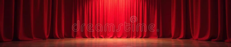 Rich Red Curtain Sweeps Back,empty Stage Awaits , Fold, Red, Design ...