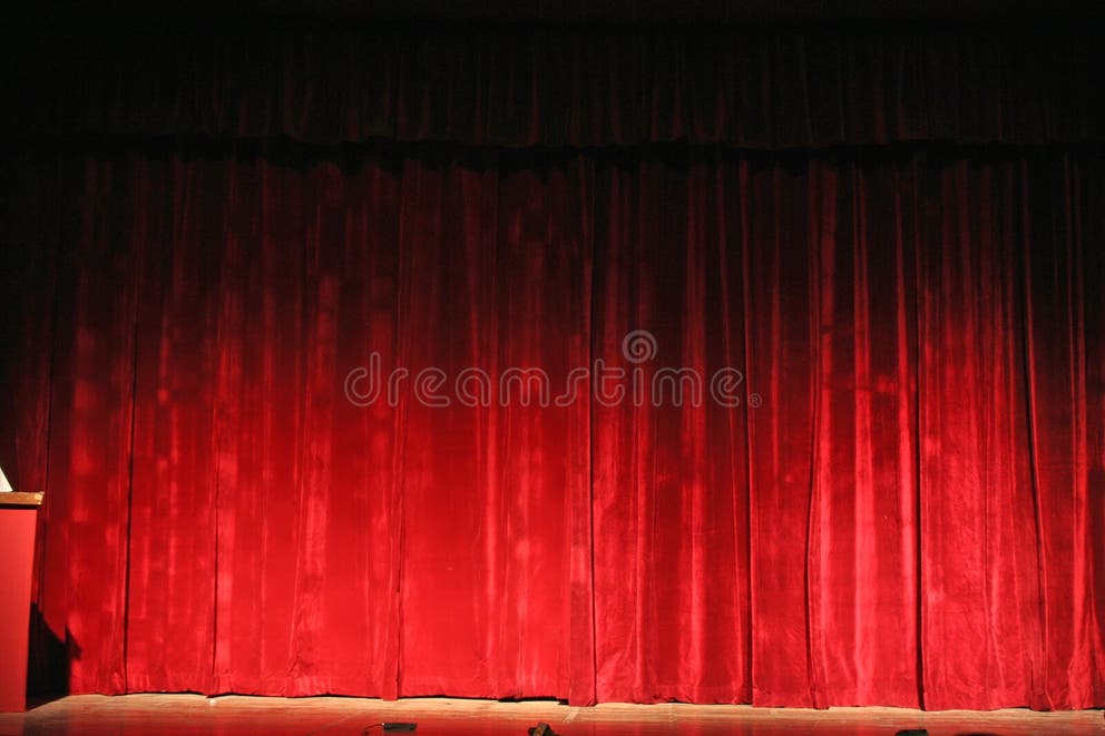Rich Red, Opera Theatre Curtain Stock Image - Image of design, play ...
