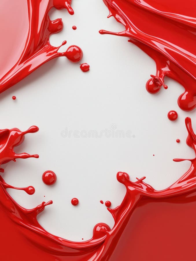 Rich Red Paint Splashes Create Vibrant and Dynamic Background Stock ...