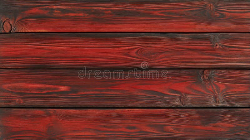 Rich Red Stained Wooden Planks Texture Background Stock Illustration ...