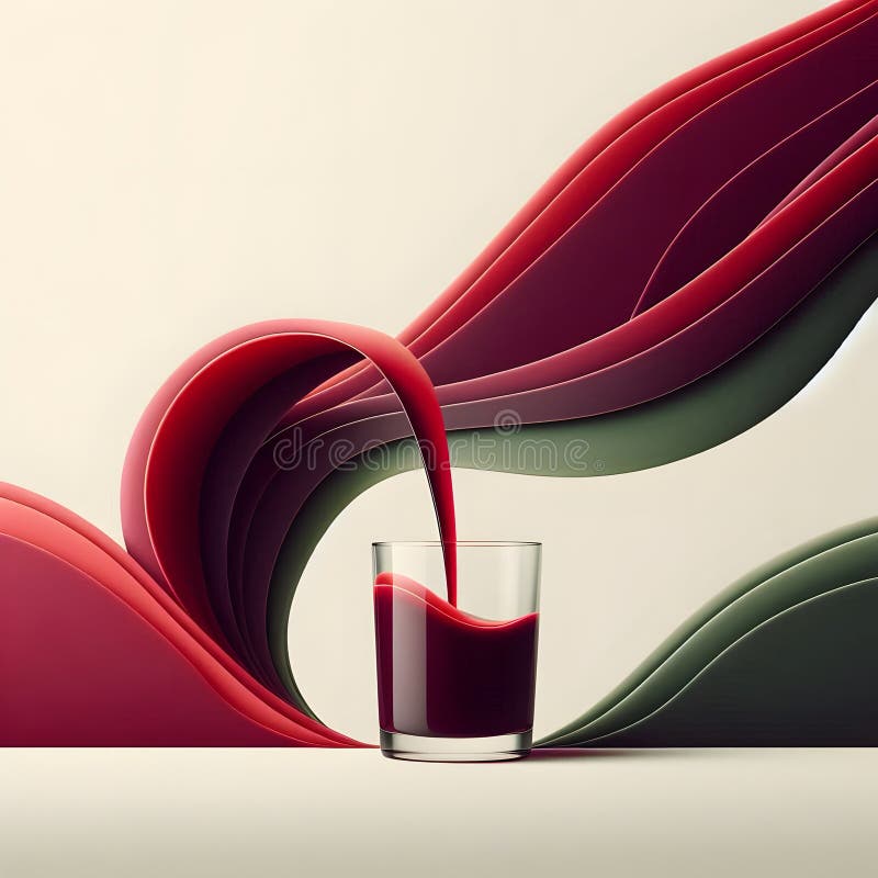 Rich Red Wine Pour with Deep Purple Motion and Vintage Elements Stock ...