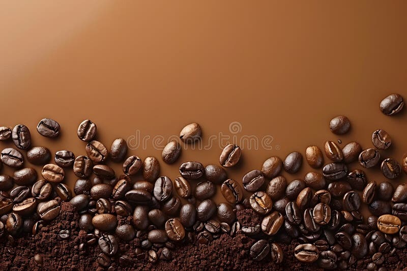 Coffee Beans and Cocoa Powder: Perfect Backdrop for Cafe-Themed Design ...