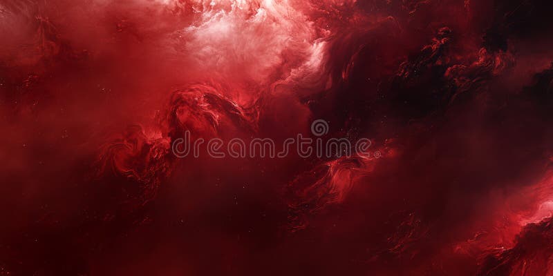 A Rich, Ruby Red Background with a Soft, Cloud-like Texture and Glowing ...