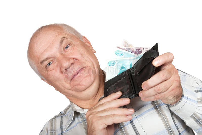 Rich senior stock image. Image of money, ruble, gray - 18725191