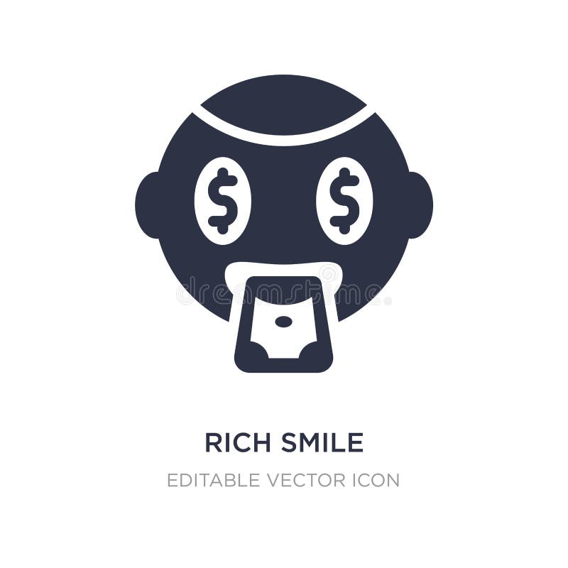Rich Smile Icon in Different Style Vector Illustration. Two Colored and ...
