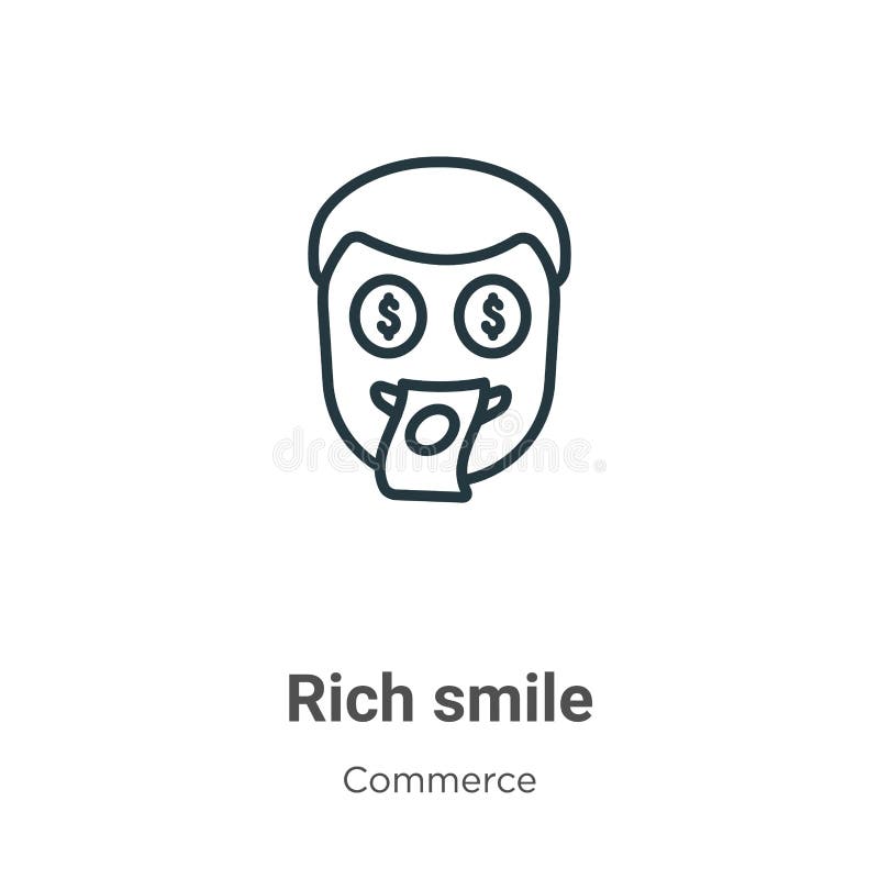 Rich Smile Icon in Different Style Vector Illustration. Two Colored and ...