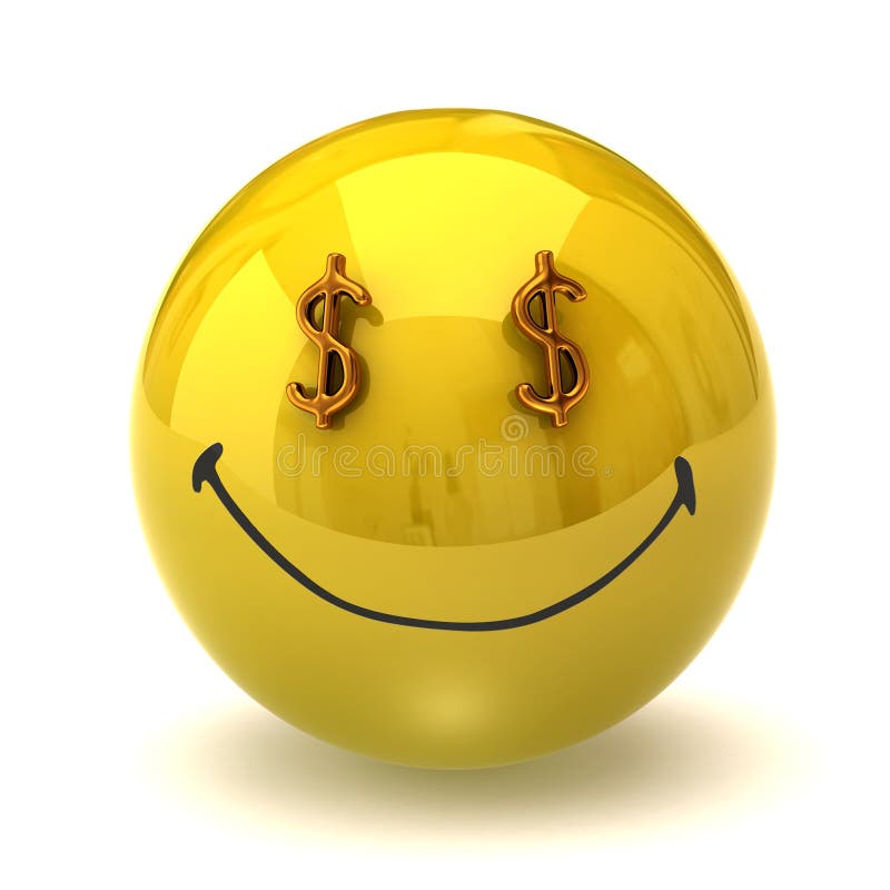 Rich smiley stock illustration. Illustration of gold - 13042636