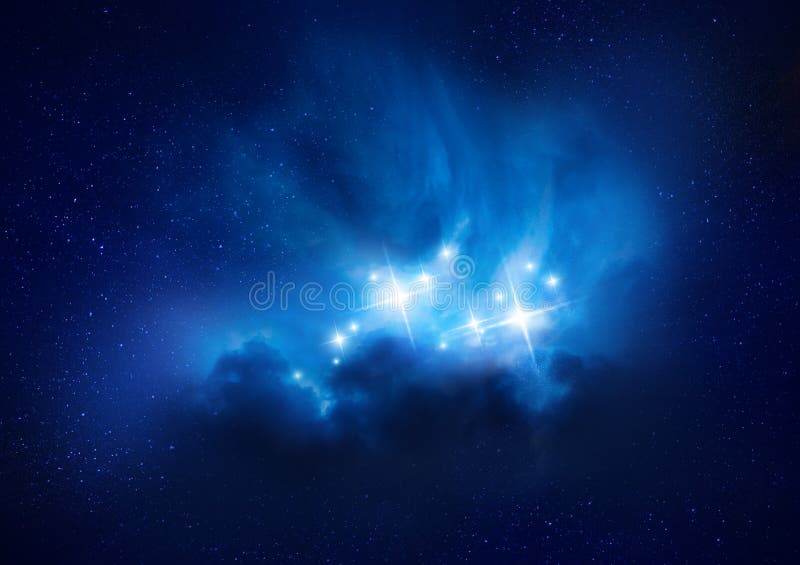 Rich Star Forming Nebula Hermoso Stock de ilustración - Ilustración de ...