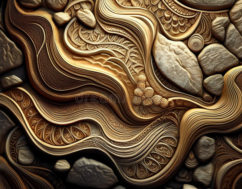 Rich Stone Texture Background with Intricate Patterns and Natural ...