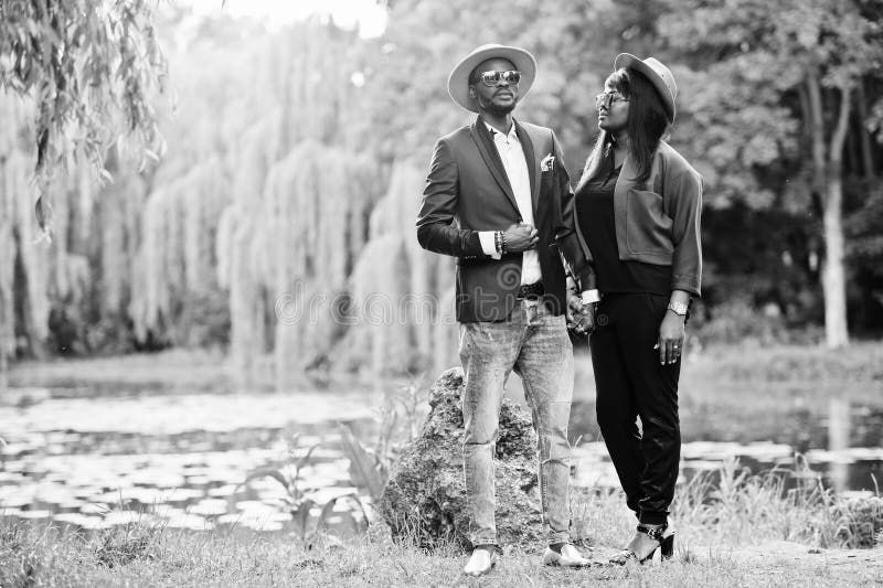 Rich and Stylish African American Couple. Stock Image - Image of ...