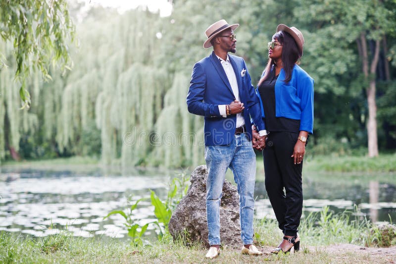 Rich and Stylish African American Couple. Stock Image - Image of male ...