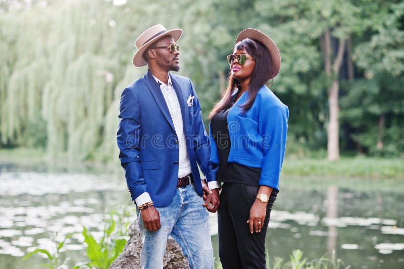Rich and Stylish African American Couple. Stock Photo - Image of happy ...
