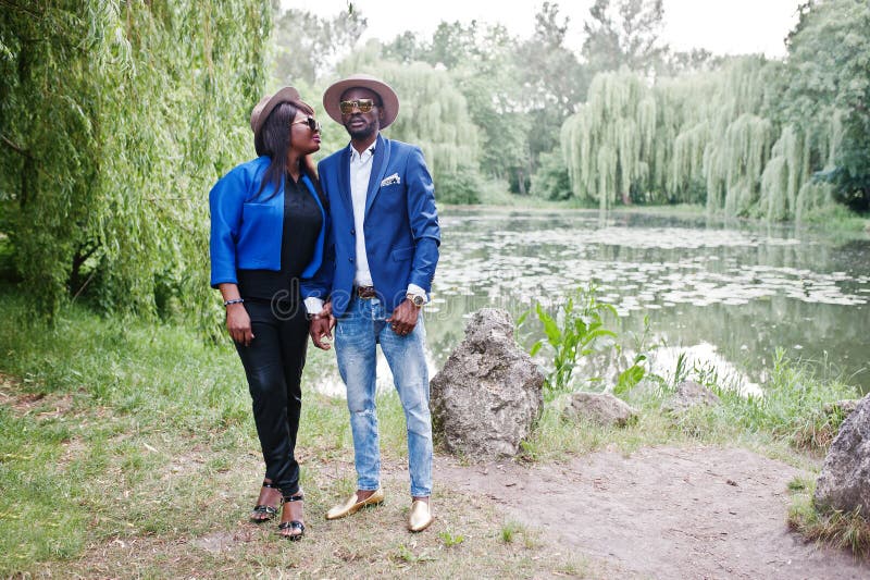 Rich and Stylish African American Couple. Stock Image - Image of ...