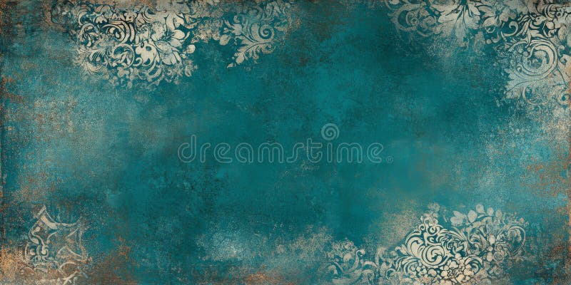 A Rich Teal Grunge Texture with Highlights of Soft Silver Light ...