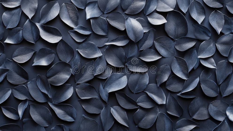 A Rich and Textured Background is Formed by a Dark Botanical Pattern of ...