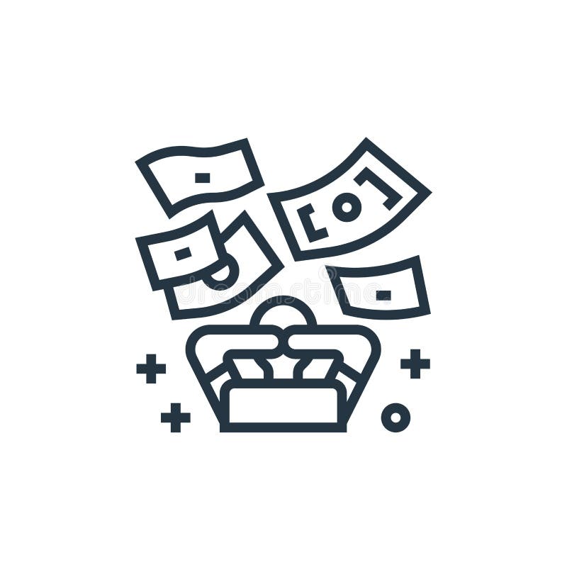 Rich Vector Icon Isolated on White Background. Outline, Thin Line Rich ...