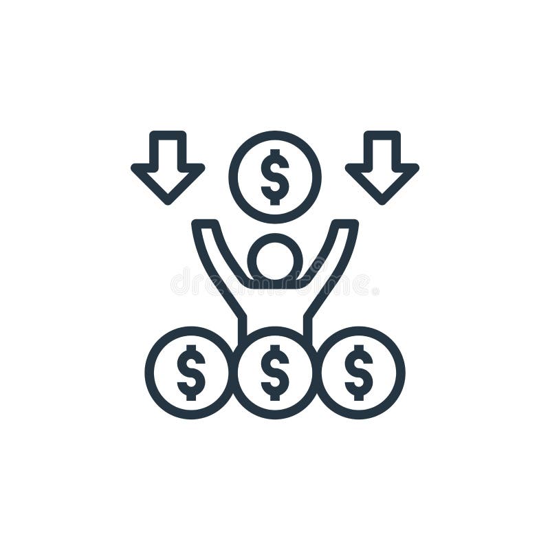 Rich Vector Icon Isolated on White Background. Outline, Thin Line Rich ...