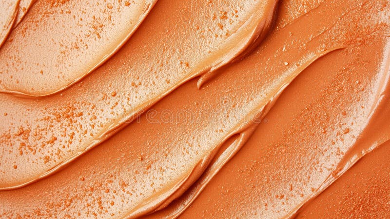 Smooth Orange Buttercream Icing Spread Across a Countertop in a Kitchen ...