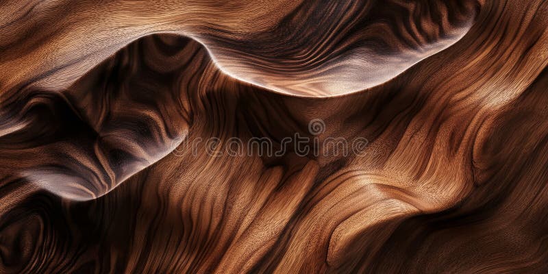 Rich Walnut Wood Texture with Dark Chocolate Tones and Smooth Grain ...