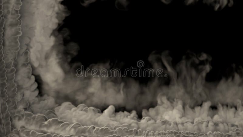 Rich White Smoke or Clouds Corner Frame, Isolated - Abstract 3D ...