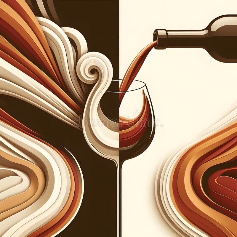 Rich Wine Pour with Burgundy Dynamic Pattern and Sophisticated Movement ...