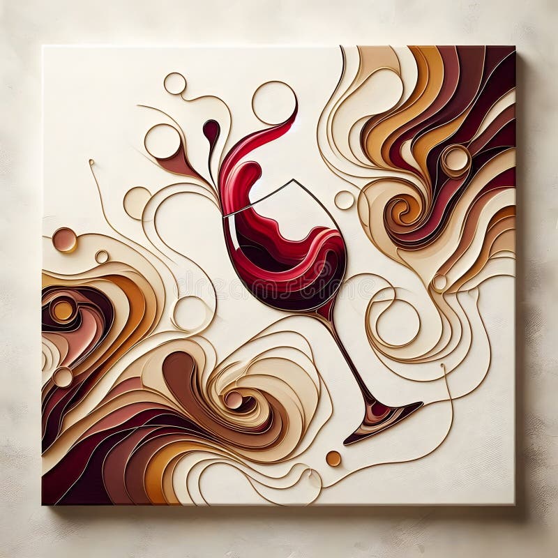 Rich Wine Splash with Burgundy Dynamic Pattern and Sophisticated ...