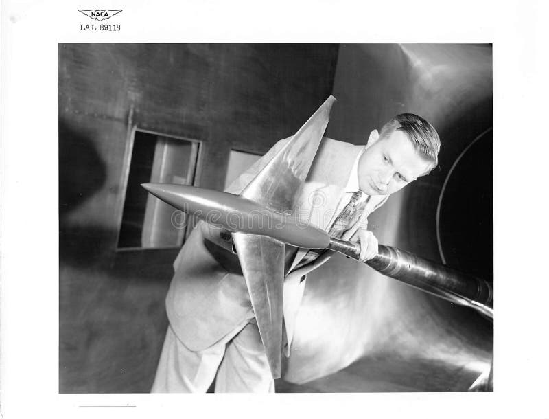 Richard Whitcomb with Area Rule Wind Tunnel Model Stock Image - Image ...