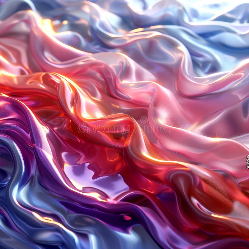 Vibrant Waves of Silk-like Fabric Blend Colors in a Mesmerizing ...