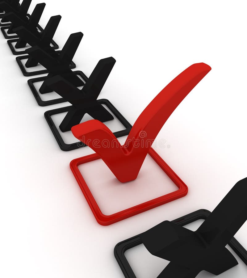 Richtige Auswahl stock abbildung. Illustration von genehmigen - 12761595