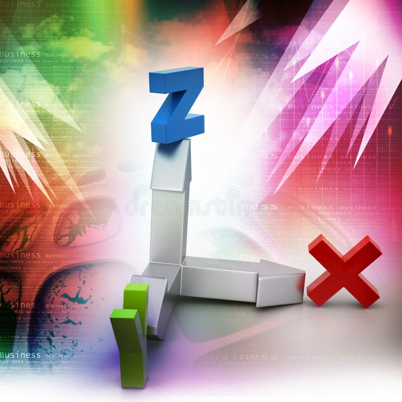 Richtung Von X-, Y- Und Z-Achse Stock Abbildung - Illustration von ...