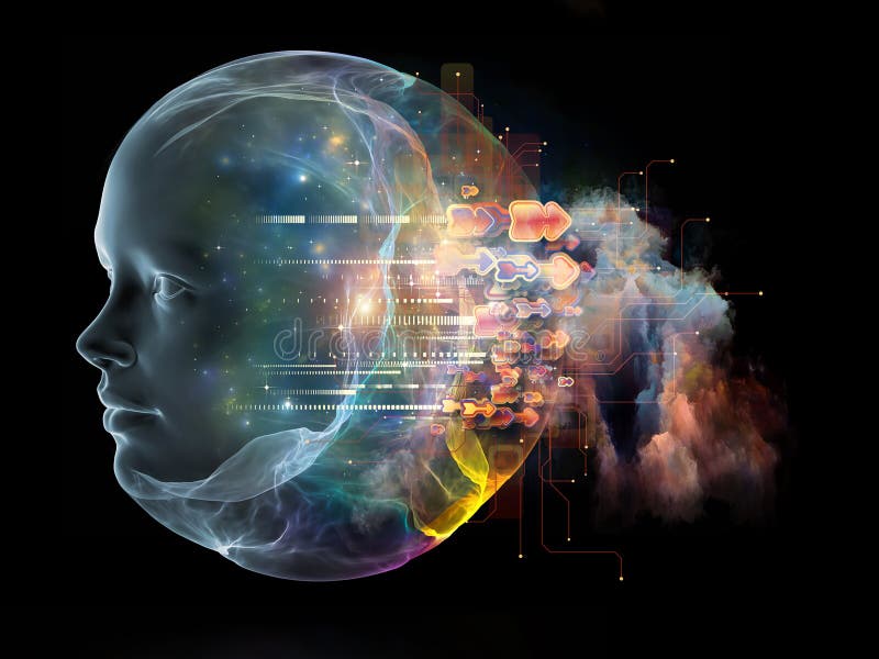 In Richtung Zu Digital-Intellekt Stock Abbildung - Illustration von ...