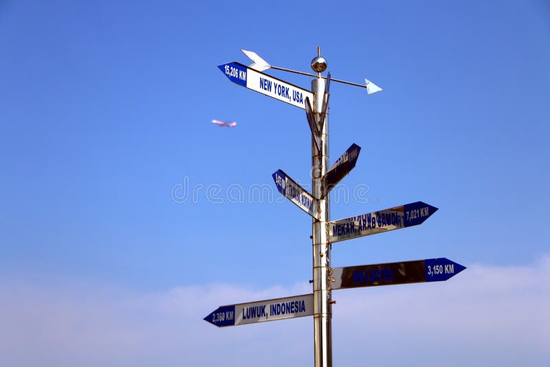 Wegweiser Mit Den Pfeilen, Die Zwei Entgegengesetzte Richtungen In ...