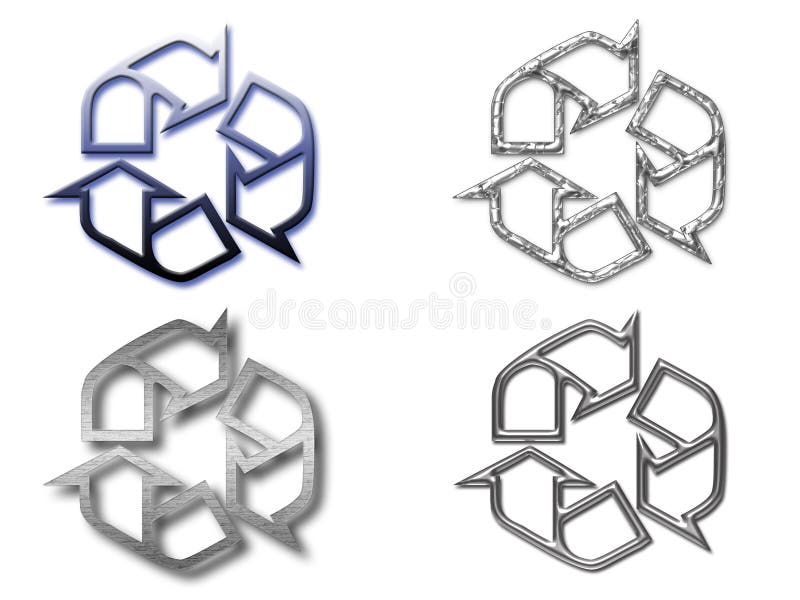 Riciclaggio dei simboli illustrazione di stock. Illustrazione di verde ...