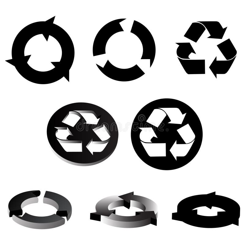 Riciclaggio Dei Simboli Di Riciclaggio Di Plastica Di Simboli Che ...