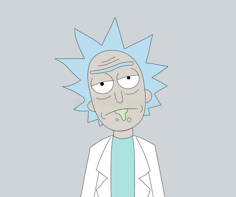 Rick sanchez imagen de archivo. Ilustración de historieta - 267343221