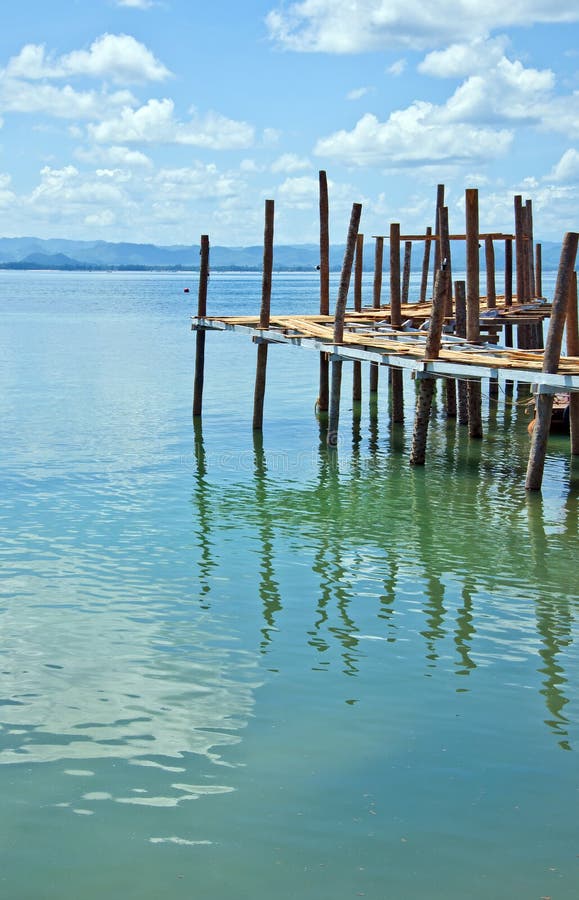 Rickety old pier 01 stock image. Image of summer, outdoor - 19841339