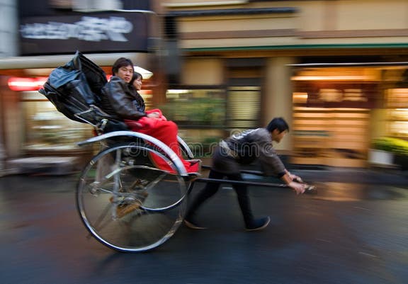 A Rickshaw Being Pulled in Asakusa, Tokyo Editorial Stock Photo - Image ...