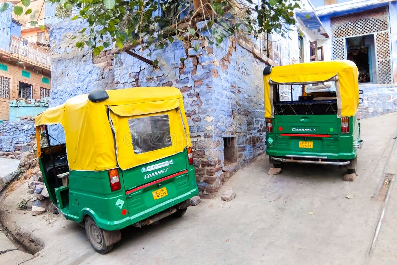 View of Rickshaw Taxi Stand in Mysore, India. Editorial Photo - Image ...