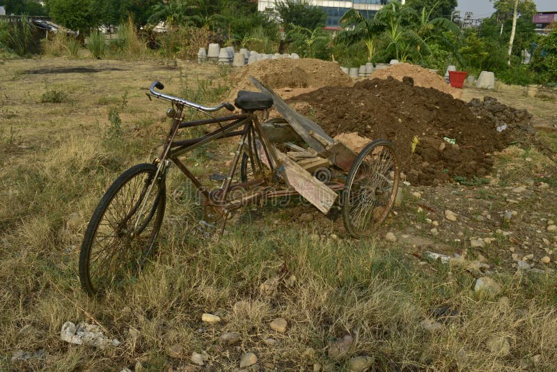 A Rickshaw or a Carrier Used To Carry Objects by a Gardner Stock Image ...