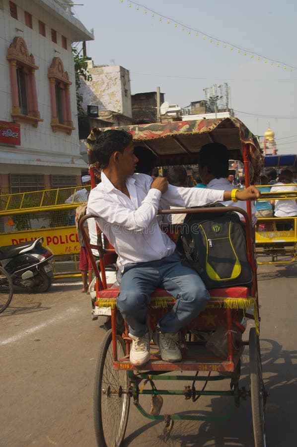 Rickshaw Delhi editorial photography. Image of india - 49305497