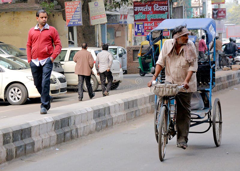 The rickshaw driver editorial image. Image of street - 50302320