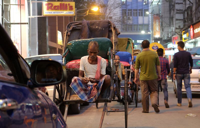Rickshaw driver editorial stock image. Image of earn - 96522189