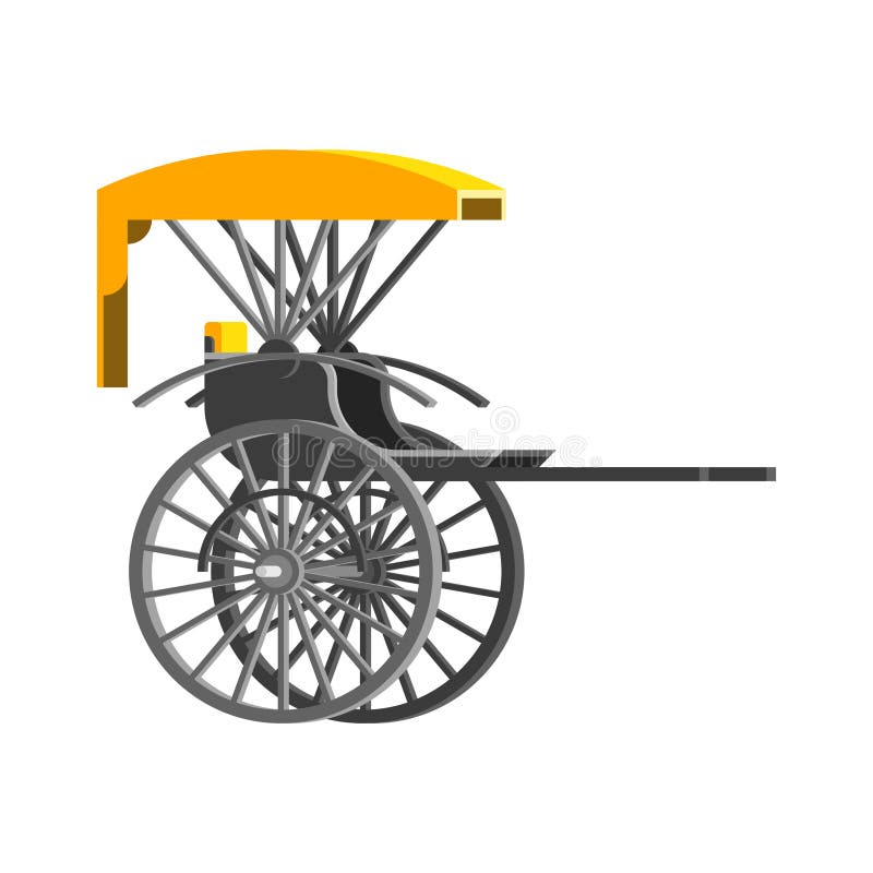 Rickshaw Flat Illustration stock illustration. Illustration of manual ...