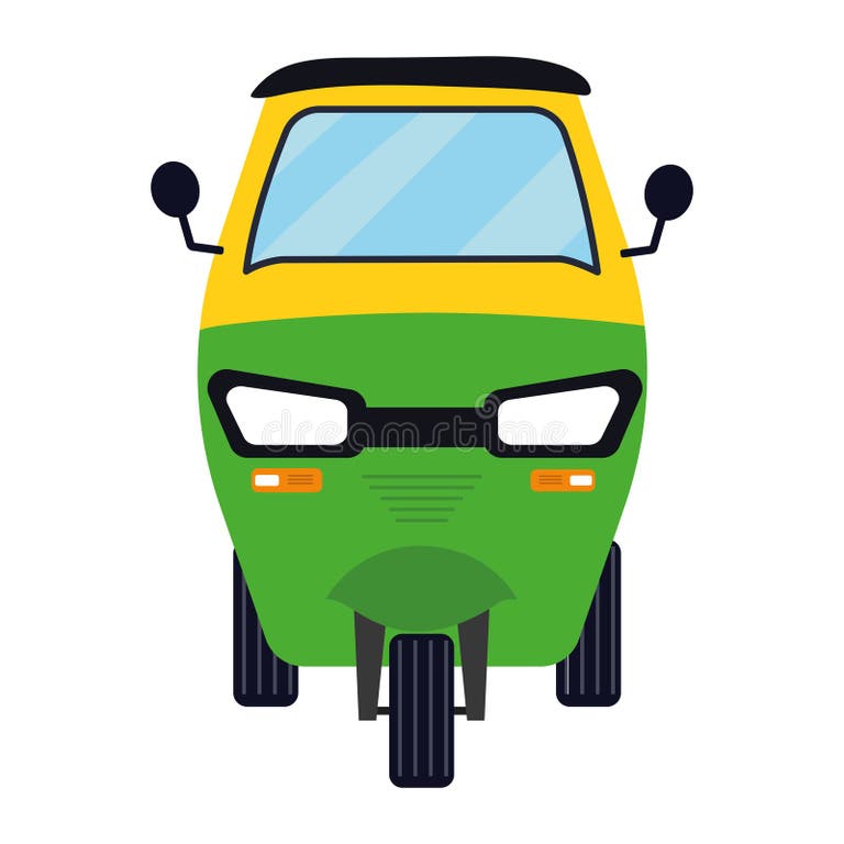 Rickshaw front view stock vector. Illustration of rickshaw - 298987658