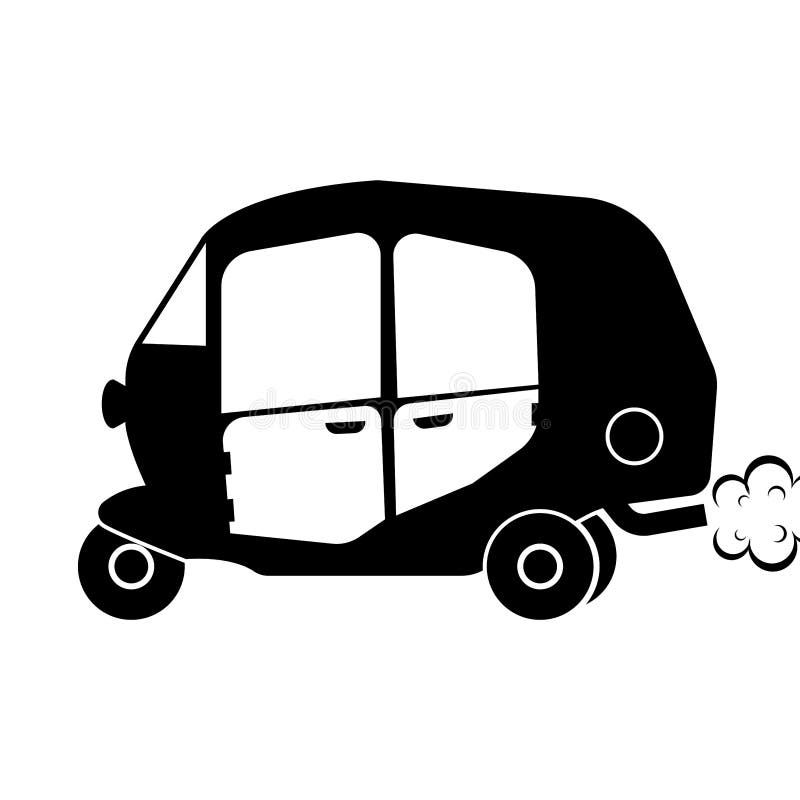 Rickshaw icon stock vector. Illustration of background - 266867232